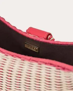 Rodo Nathalie Woven Wicker Clutch