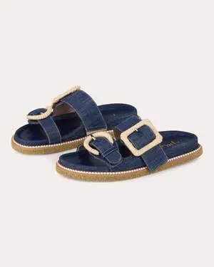 Rodo Robin Denim Wicker Buckle Sandal