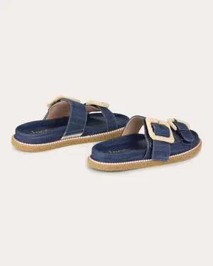 Rodo Robin Denim Wicker Buckle Sandal