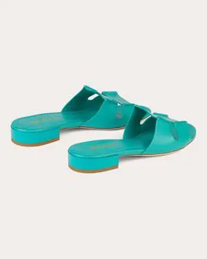 Rodo Sellier Laser-cut Leather Sandal - Blue