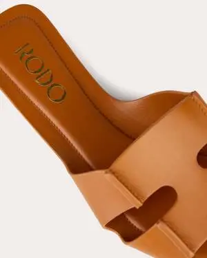 Rodo Sellier Laser-cut Leather Sandal - Neutral