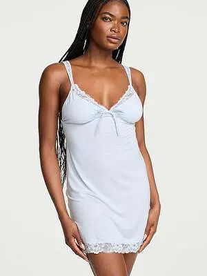 Victoria's Secret Modal Lace-trim Mini Slip - Blue