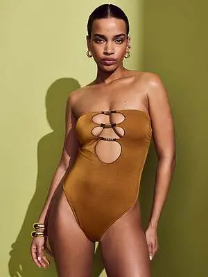 Victoria's Secret Swim Reversible Cut-out Rings One-piece Swimsuit - Multicolored