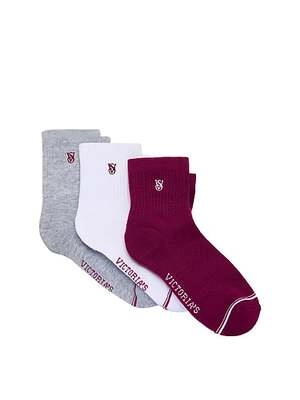 Victoria's Secret 3-pack Quarter Socks - Print
