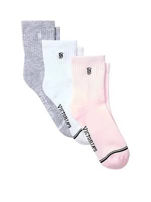 Victoria's Secret 3-pack Quarter Socks - Print