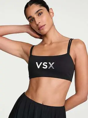 Victoria's Secret Vsx Elevate™ Strappy Square-neck Sports Bra - Black