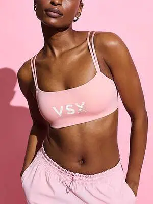 Victoria's Secret Vsx Elevate™ Strappy Square-neck Sports Bra - Pink