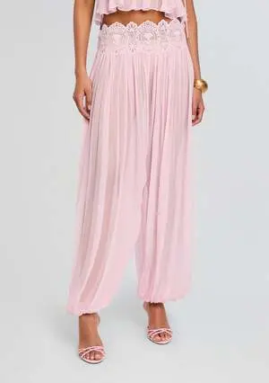 Retrofete Dreamy Chiffon Pant - Rosa