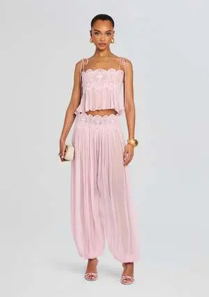 Retrofete Dreamy Chiffon Pant - Rosa
