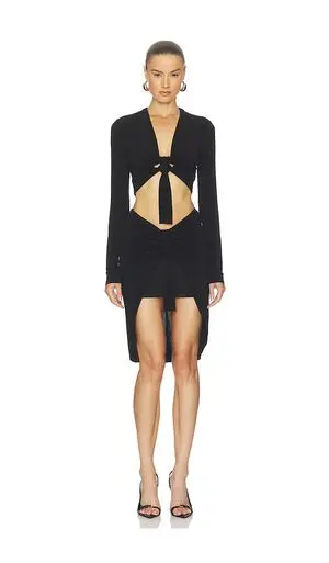 HAELO Knotted Long Sleeve Cropped Top