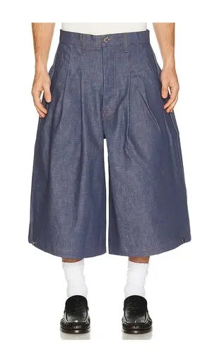 ART COMMUNITY Diptych Japanese Denim Jorts