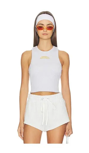 Casablanca Ribbed Tank Top With Logo Graphic