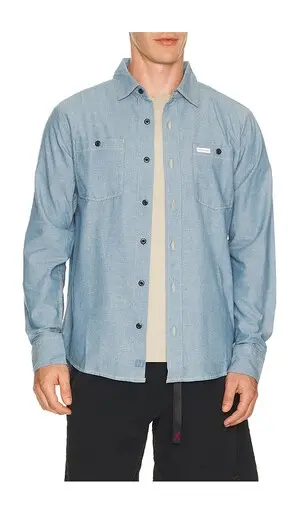 TOPO DESIGNS Utility Chambray Shirt In . Also