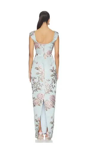 SAU LEE Brooke Brocade Gown