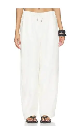 ST. AGNI Fine Drawstring Relaxed Pants - Ivory