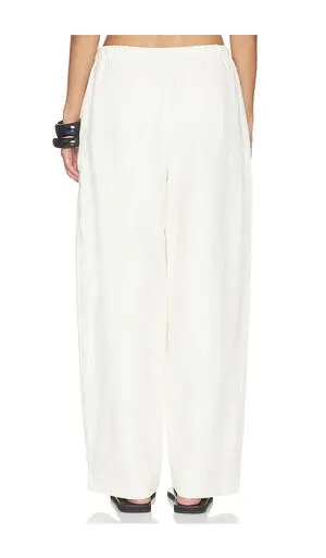 ST. AGNI Fine Drawstring Relaxed Pants - Ivory