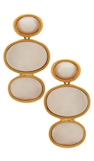 LELET NY Vega Linear Dangle Earrings - Ivory