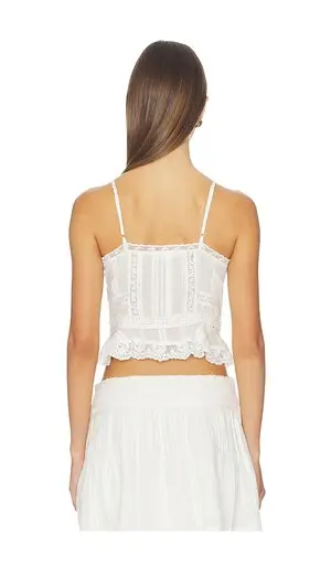 LoveShackFancy Avra Top With Lace Detailing