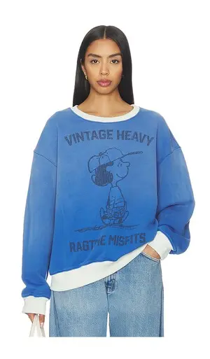 VINTAGE HEAVY X Peanuts Lucy Ragtime Crewneck Sweater