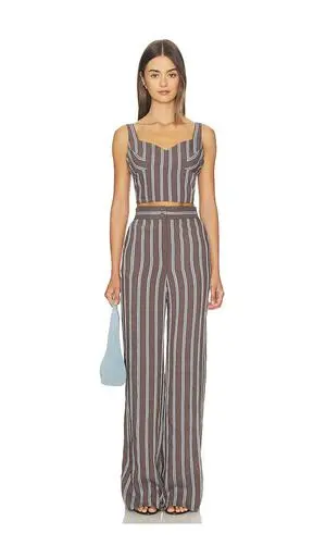 Veronica Beard Vonette Striped Cropped Top