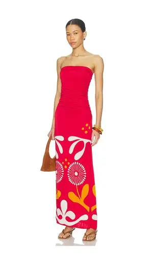 CALA DE LA CRUZ Daphne Dress - Red