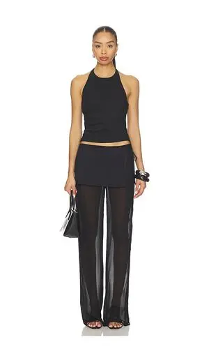 A.L.C. Sylvie Halterneck Top - Black