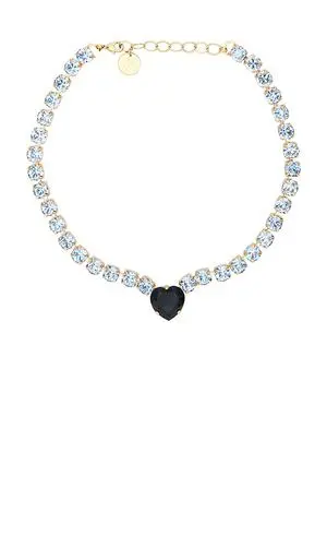 ANTON HEUNIS Vintage Style Heart Pendant Necklace - Blue