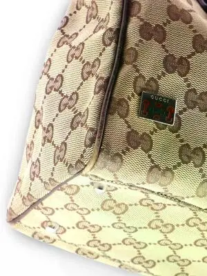 Gucci Web Handle Buckle Gg Canvas Large Tote Bag