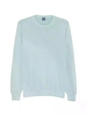 Fedeli Fine-knit Sweater - Blue