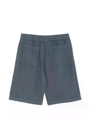 Fedeli Drawstring Linen Shorts - Blue
