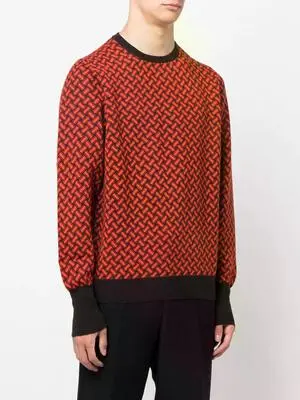 DRUMOHR Patterned Cashmere Jumper - Red