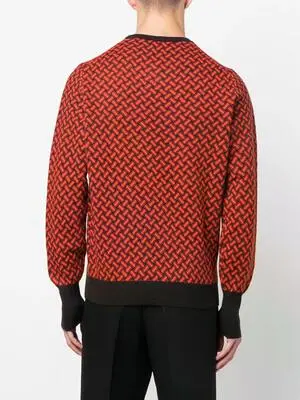DRUMOHR Patterned Cashmere Jumper - Red