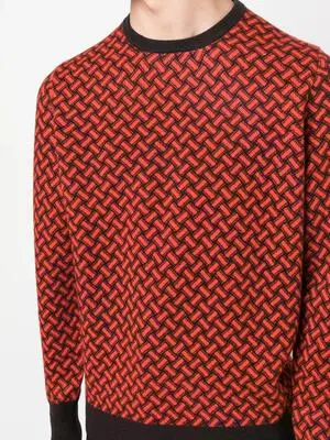 DRUMOHR Patterned Cashmere Jumper - Red