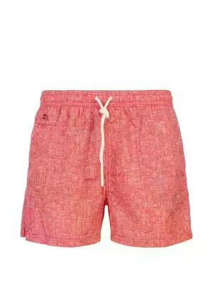 Kiton Drawstring Swim Shorts - Red