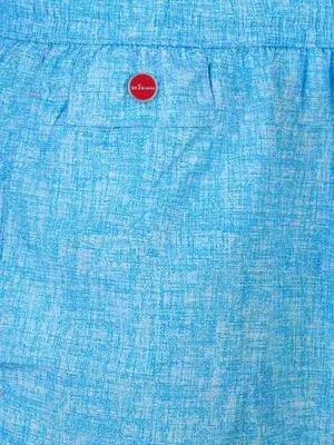 Kiton Crosshatch-pattern Drawstring Swim Shorts