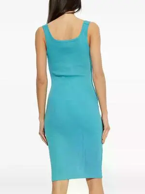Versace Buckle Strap Bodycon Dress - Blue