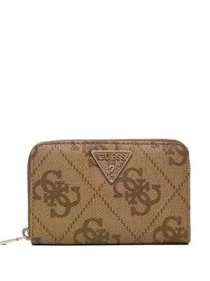 Guess Monogram-pattern Zipped Wallet - Neutrals