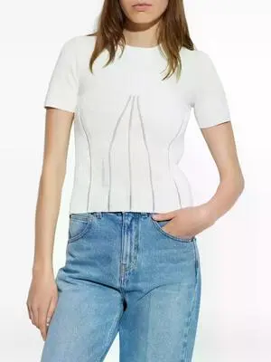 Alexander McQueen Ribbed Open-knit T-shirt