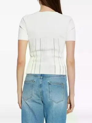 Alexander McQueen Ribbed Open-knit T-shirt