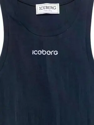 Iceberg Logo-embroidered Ribbed Top