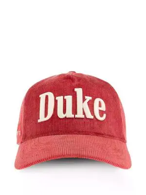DUKE + DEXTER Logo-embroidered Corduroy Cap - Red