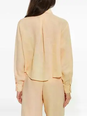 FORTE_FORTE Scalloped-cuff Linen Shirt - Neutrals