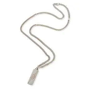 Gucci Sterling Silver Tag Pendant
