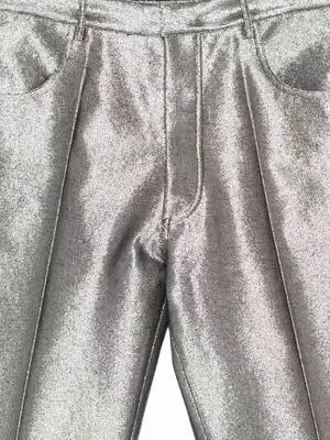 SAPIO Metallic-finish Pressed-crease Trousers