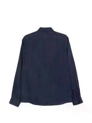 BOSS Embroidered-logo Linen Shirt