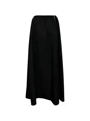 MSGM Elasticated A-line Midi Skirt - Black