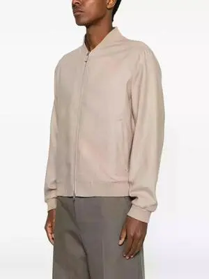 Zegna Linen Bomber Jacket - Neutrals