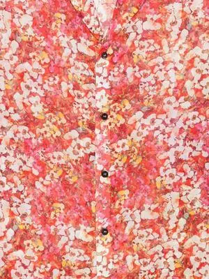 SAPIO Floral-print Chiffon Shirt - Red