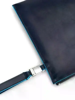 PIQUADRO Leather Wrist-strap Clutch