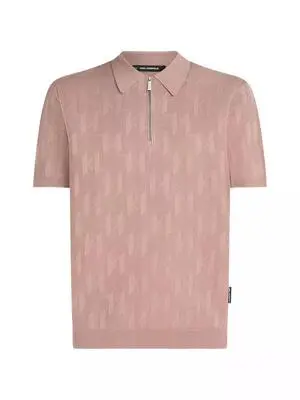 Karl Lagerfeld Monogram-pattern Polo Shirt